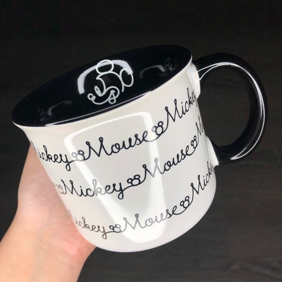 Disney | Dining | Disney Mickey Mouse Linear Cursive Cup Mug | Poshmark